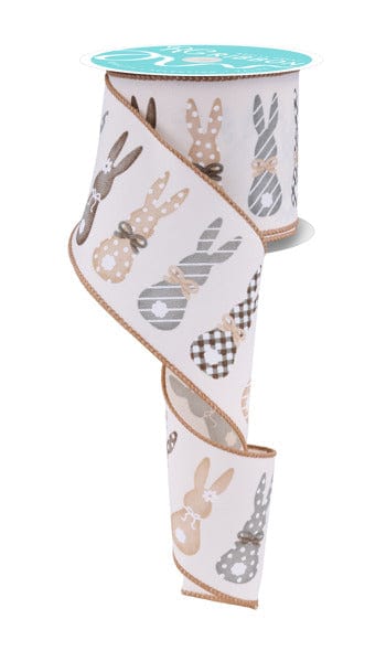 2.5" x 10yd Bunny Silhouettes - Ivory/Multi Brown/Grey