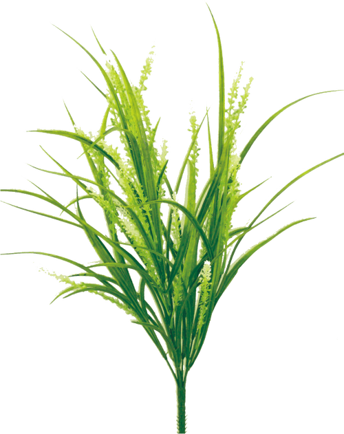 PLASTIC RICE BUSH-CREAM